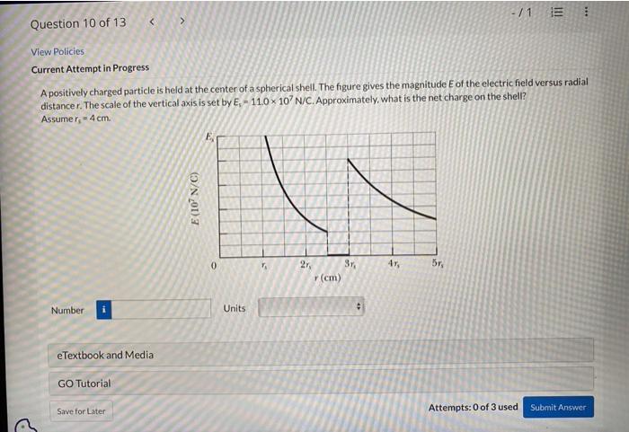 Solved A positively charged particle is held at the center | Chegg.com