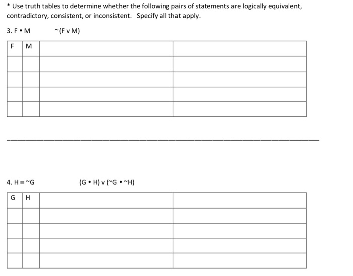 Solved * Use truth tables to determine whether the following | Chegg.com