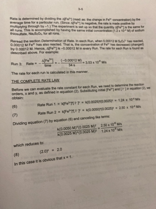 Solved KINETICS NAME Pre-Lab Assignment 1415 Section | Chegg.com