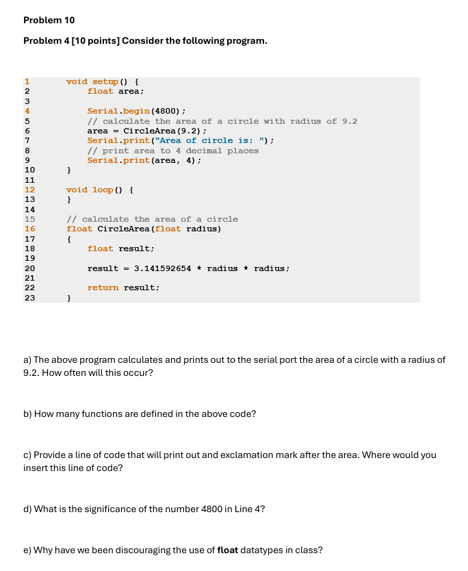 Solved Problem 10Problem 4 [10 ﻿points] ﻿Consider the | Chegg.com