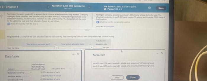 Solved Data table More info Requirements 1. Compute the | Chegg.com