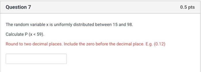Solved The random variable x is uniformly distributed | Chegg.com