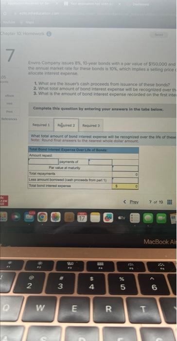 Solved Enviro Company issues 8%, 10-year bonds with a par | Chegg.com