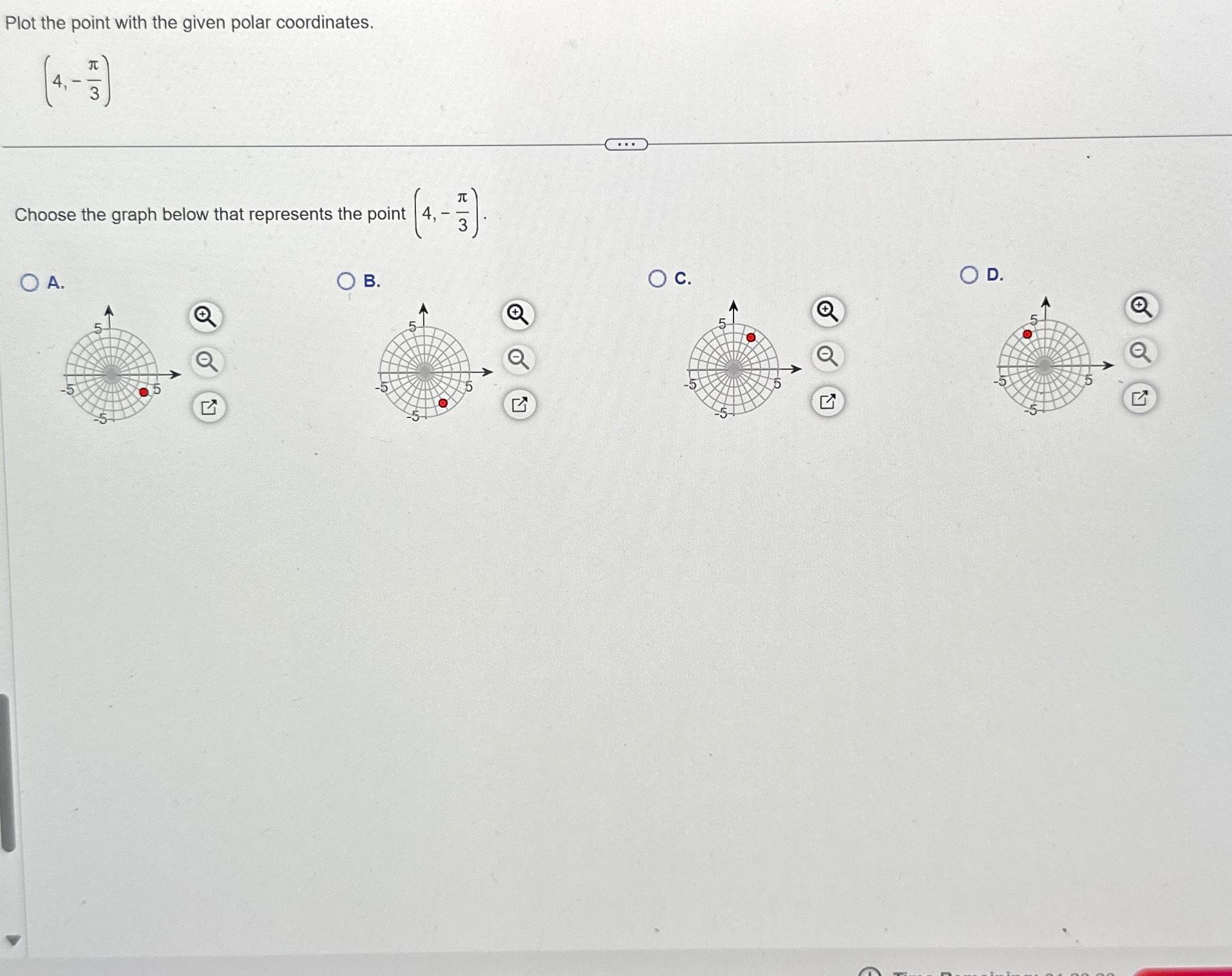 Solved Plot the point with the given polar | Chegg.com