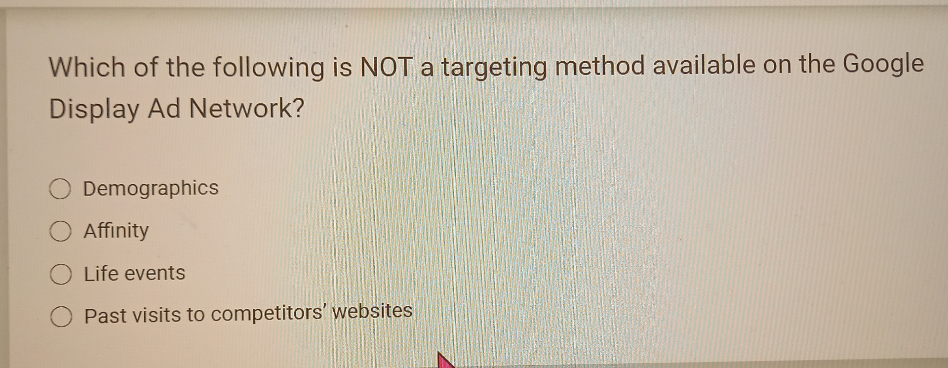 Solved Which of the following is NOT a targeting method | Chegg.com