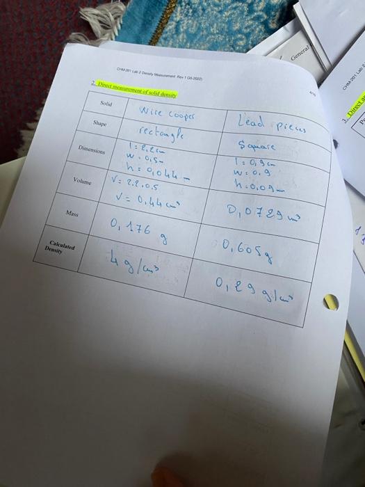 Solved CHM-201 General Chemistry and Laboratery I Laboratory | Chegg.com