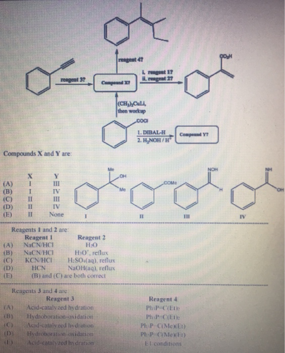 Solved LN 17 27 reagent 32 C (CH),Cull, then workup coa 1. | Chegg.com