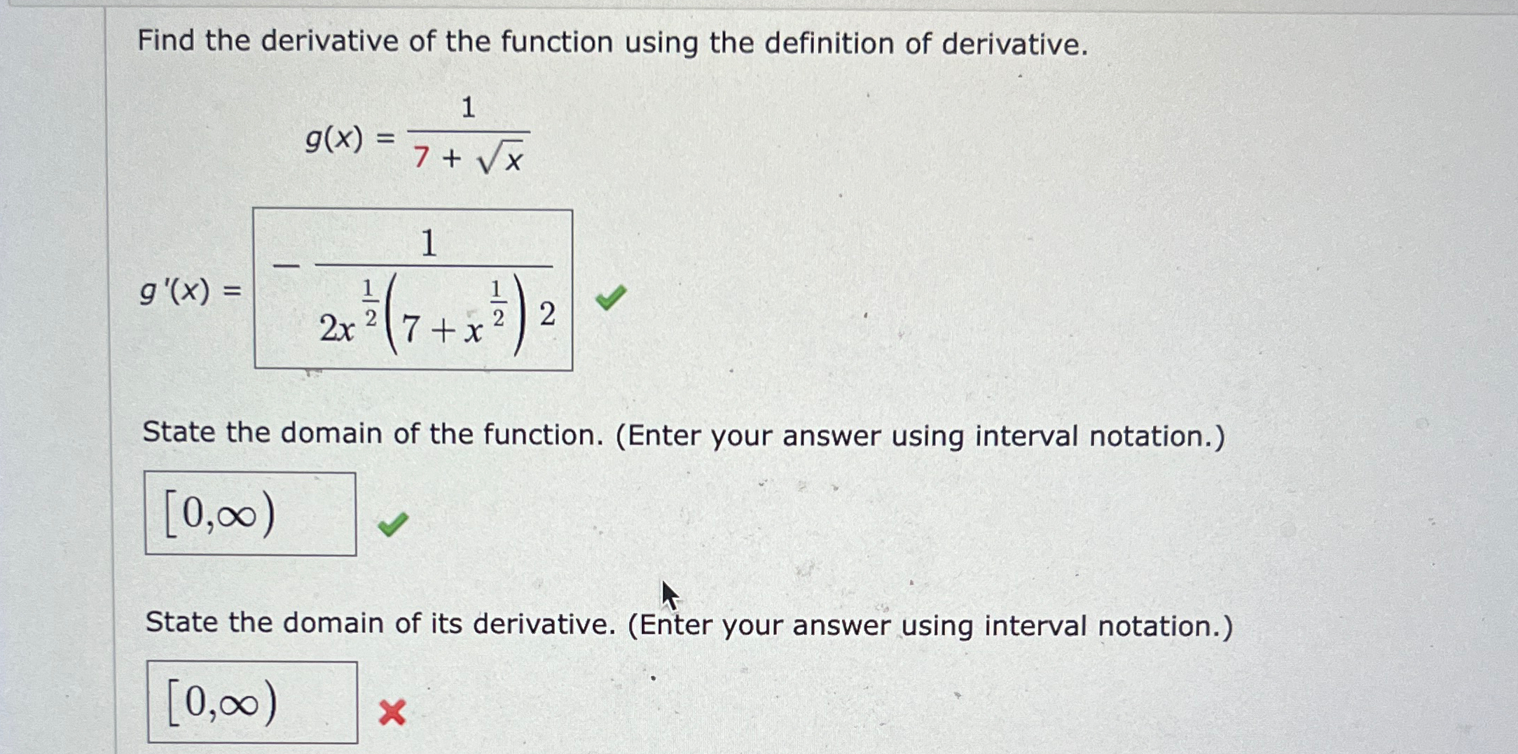 Solved Find the derivative of the function using the | Chegg.com