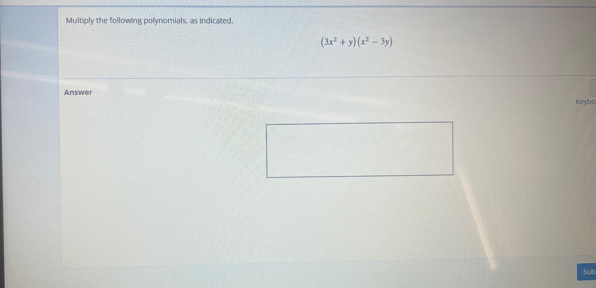 Solved Multiply the following polynomials, as | Chegg.com