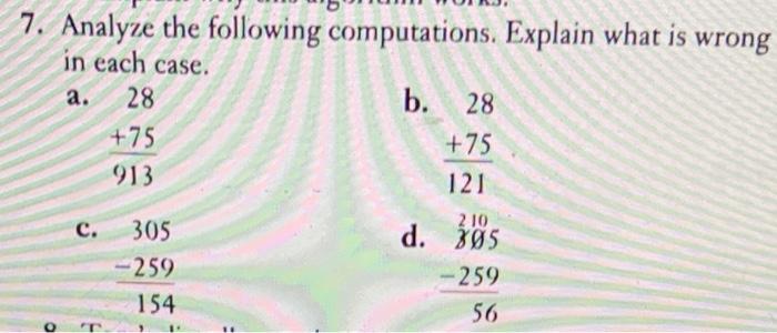 Solved Analyze the following computation. expalin what is | Chegg.com