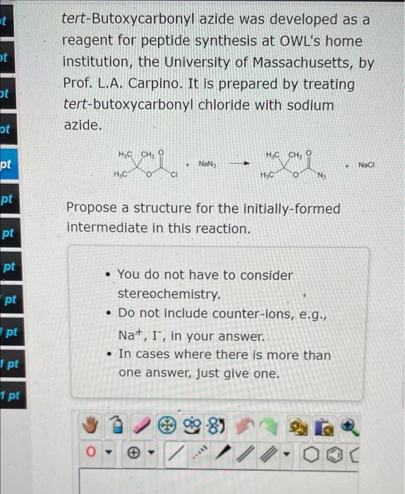 Solved tert-Butoxycarbonyl azide was developed as a reagent | Chegg.com
