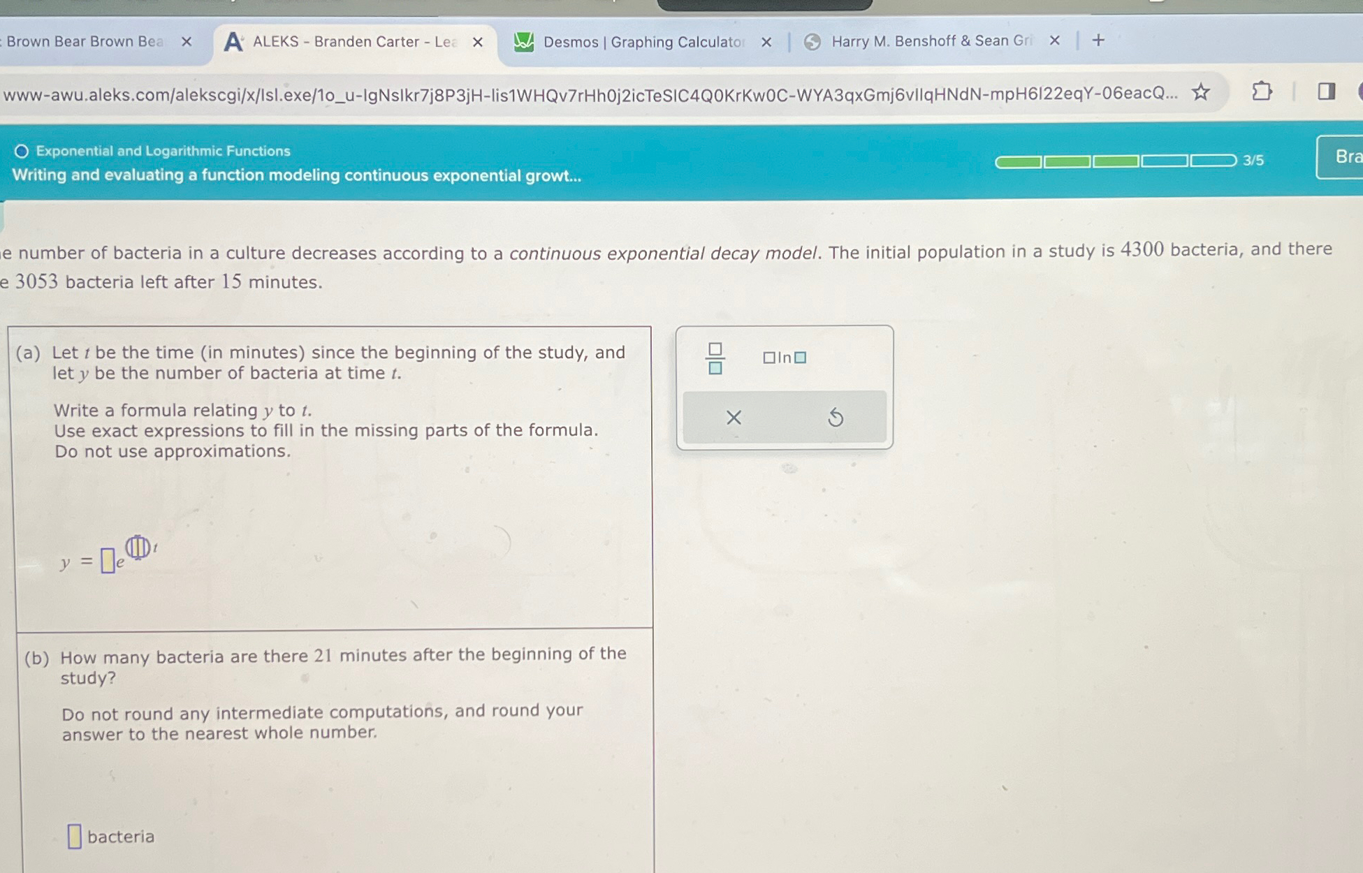 Solved Brown Bear Brown BeaALEKS - ﻿Branden Carter - ﻿Le | Chegg.com