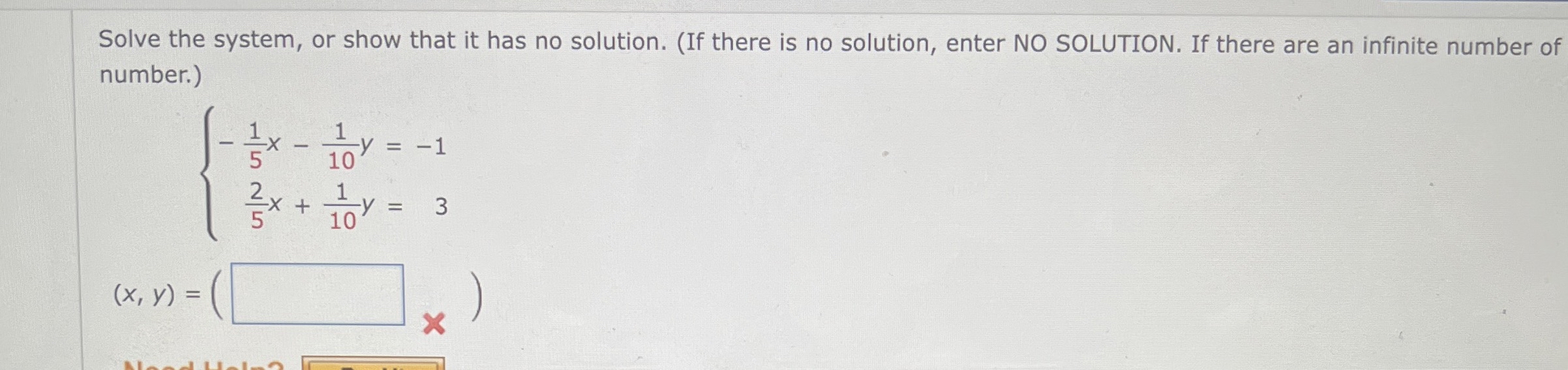 Solved Solve the system, or show that it has no solution. | Chegg.com