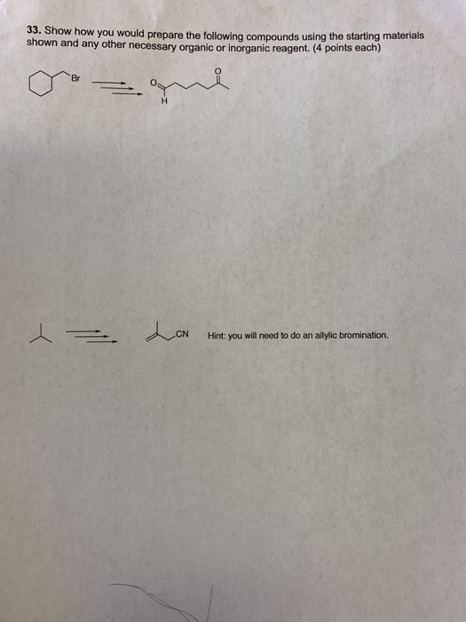 Solved Show how you would prepare the following compounds | Chegg.com