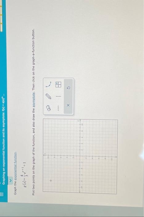 Solved Graphing an exponential function and its asymptote: | Chegg.com