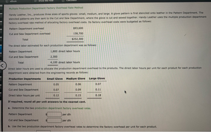 Solved eBook Show Me How Multiple Production Department | Chegg.com