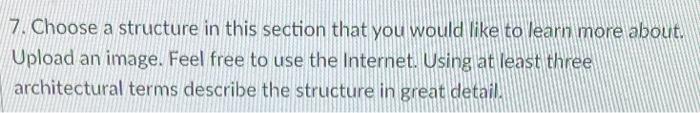 7. Choose a structure in this section that you would | Chegg.com