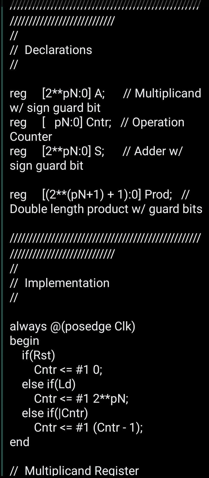 Solved `timescale 1ns / 1ps module Booth_Multiplier #( | Chegg.com