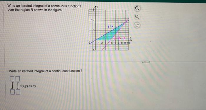 Solved Write An Iterated Integral Of A Continuous Function F 