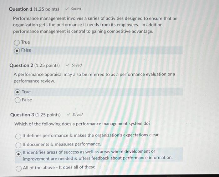 Solved A continuous performance management process | Chegg.com