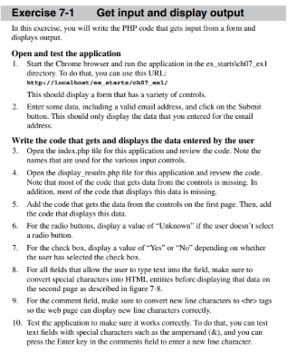 Solved Exercise 7-1 ﻿Get input and display outputIn this | Chegg.com