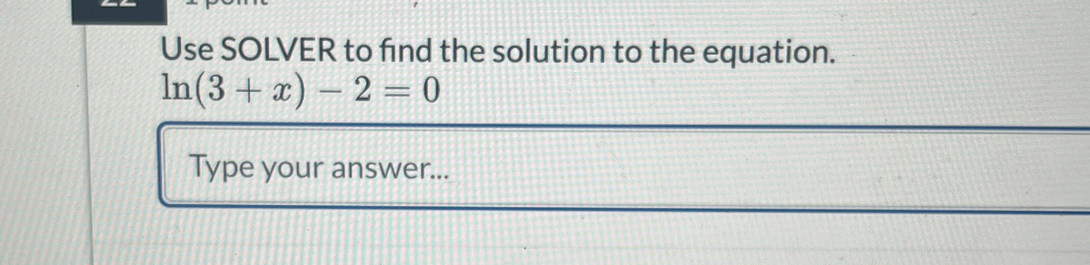 Solved Use SOLVER to find the solution to the | Chegg.com