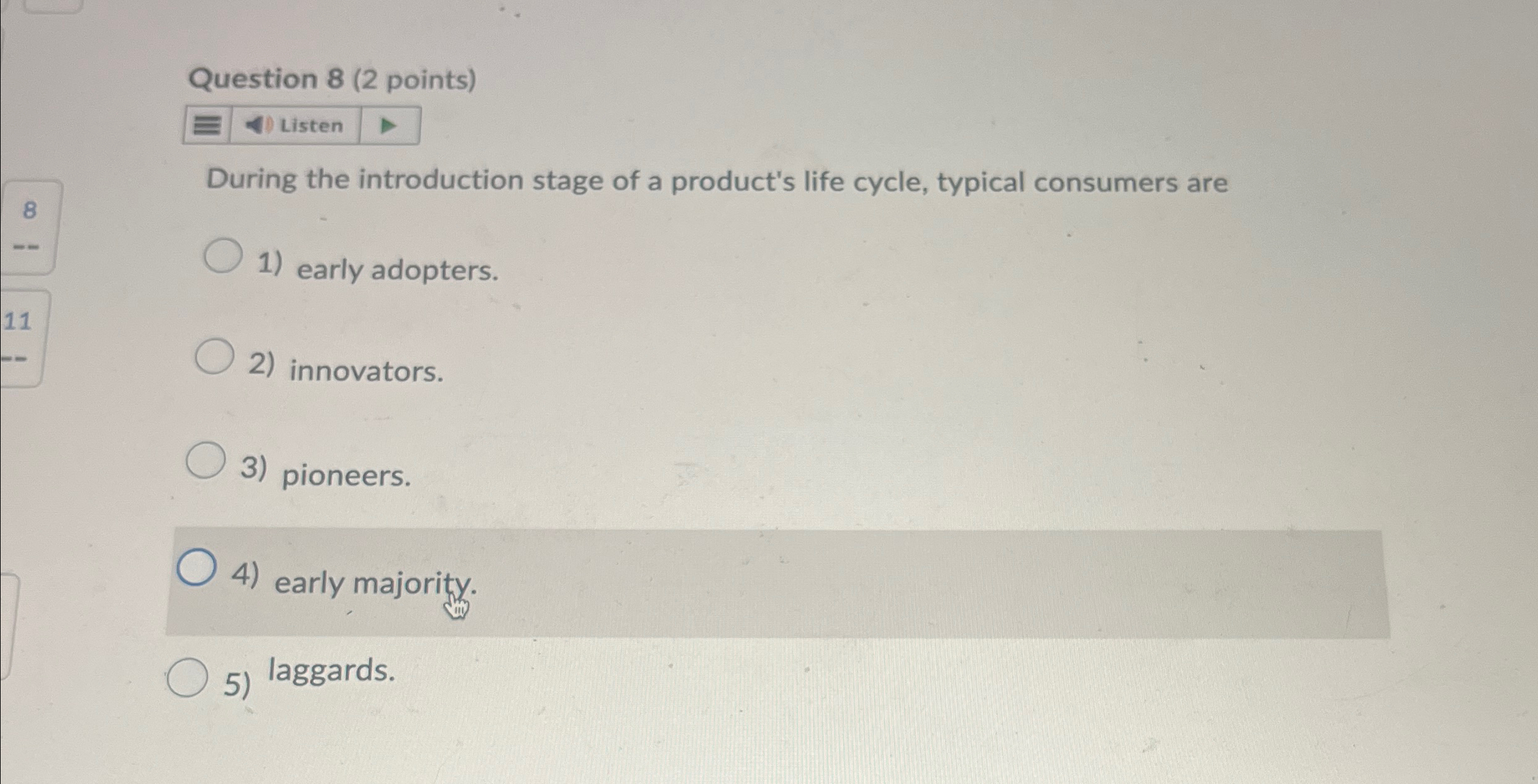 Solved Question 8 (2 points)ListenDuring the introduction | Chegg.com Solved Question 8 (2 points)ListenDuring the introduction | Chegg.com
