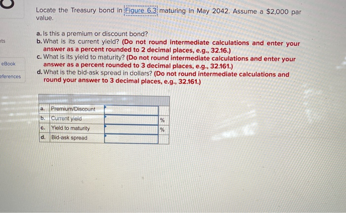 Solved U.S. Treasury Quotes Treasury note and bond data are | Chegg.com