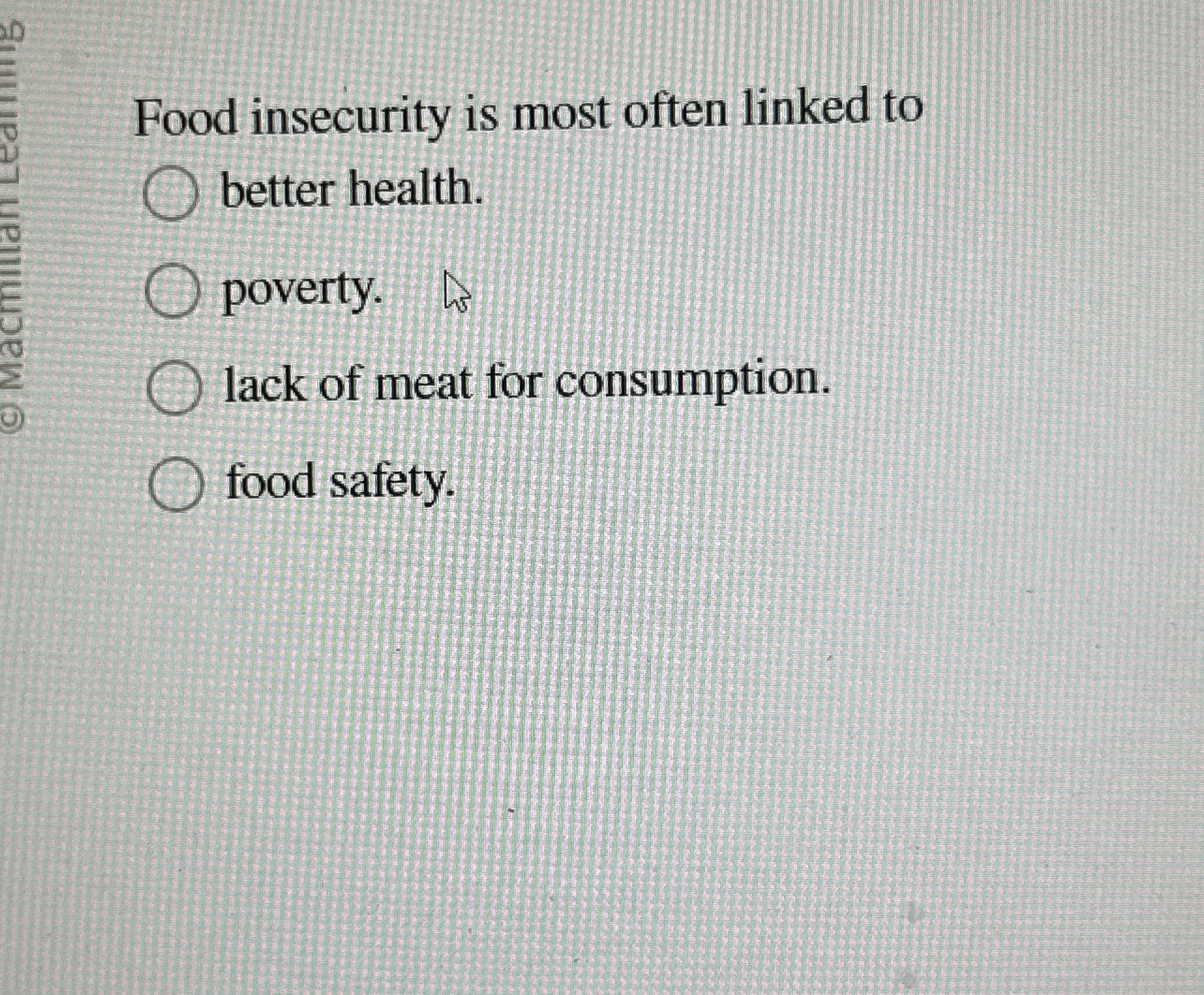 High Quality SOLUTION Food insecurity is most often linked tobetter ...