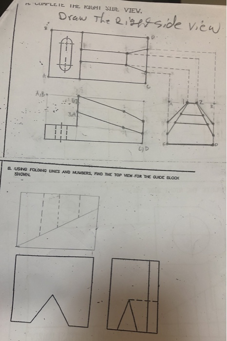 Solved How can I match the top view, front view and right | Chegg.com
