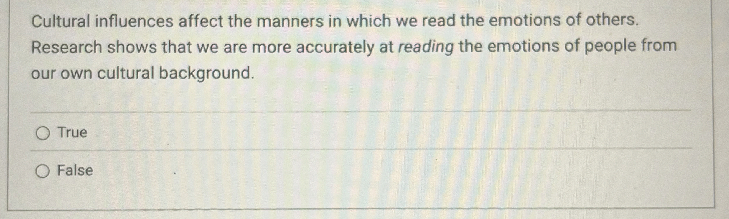 Solved Cultural influences affect the manners in which we | Chegg.com
