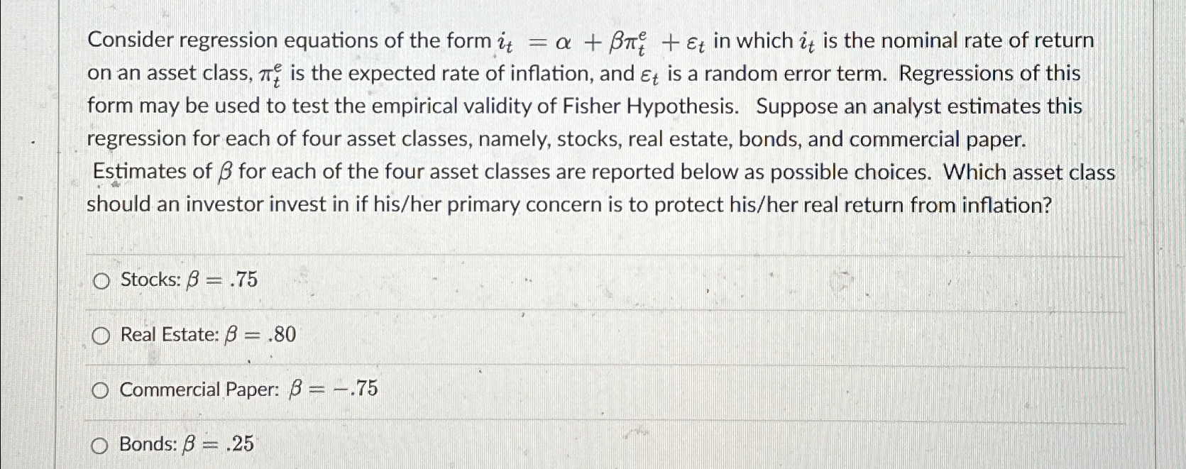 Solved Consider regression equations of the form | Chegg.com