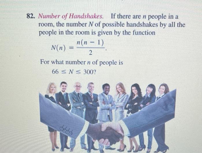 Solved 32. Number of Handshakes. If there are n people in a | Chegg.com