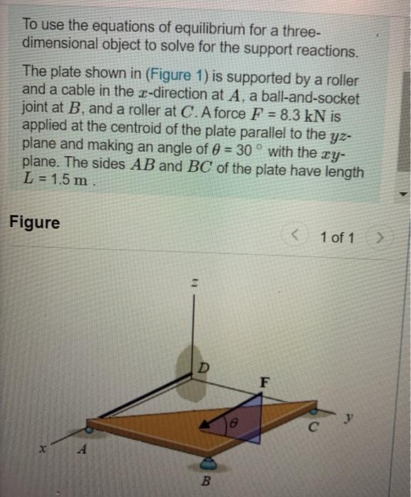 Solved To use the equations of equilibrium for a three- | Chegg.com