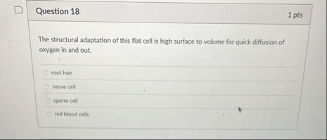 [Solved]: The structural adaptation of this flat cell is hi