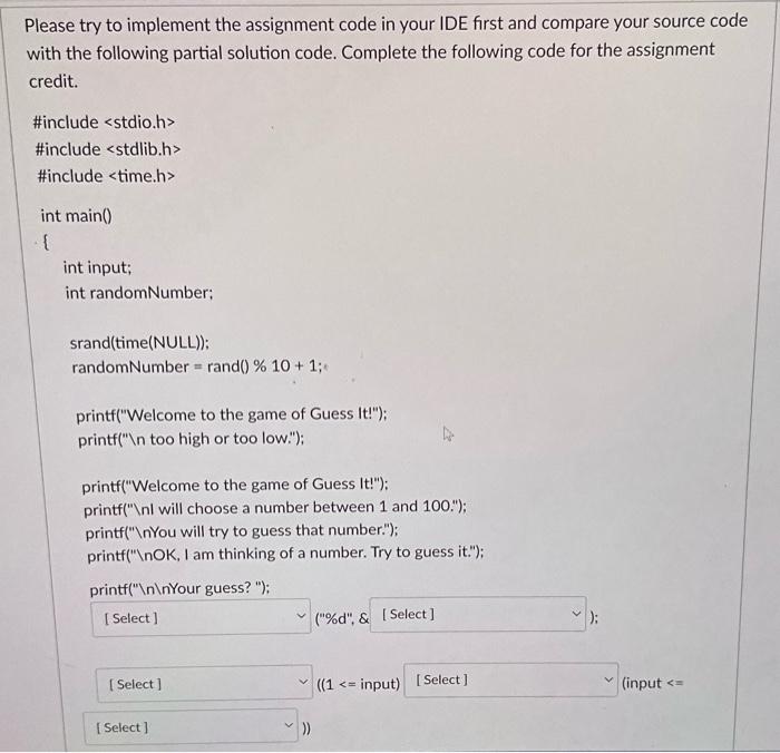 Solved C Programming Please Try To Implement The Assignment 3912