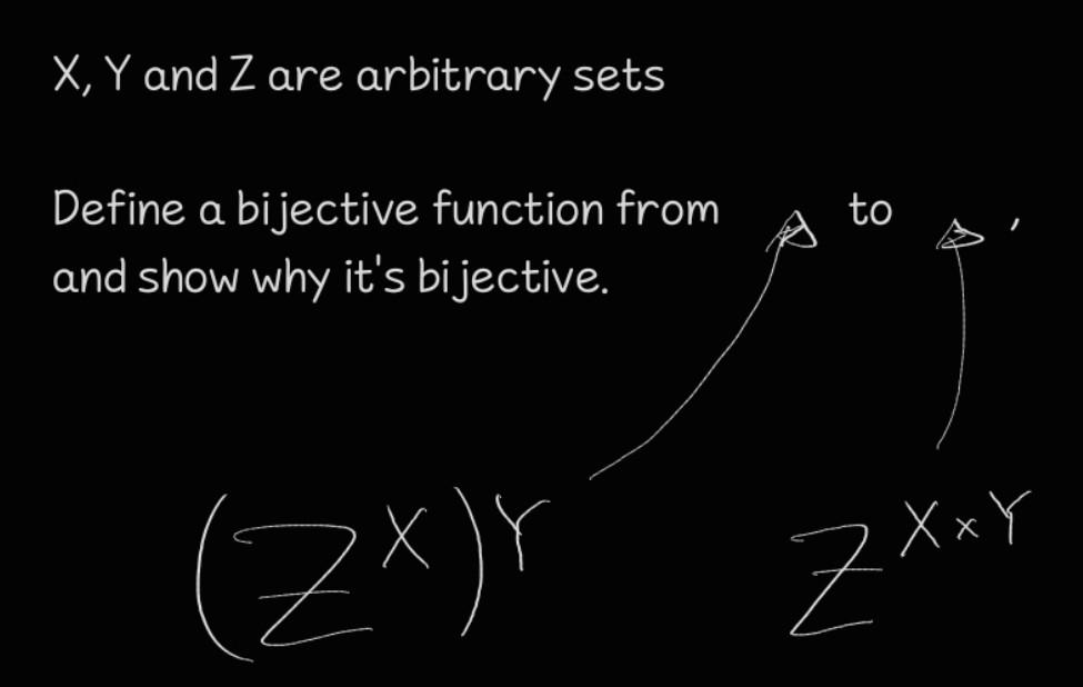 Solved X, Y and Z are arbitrary sets to Define a bijective | Chegg.com