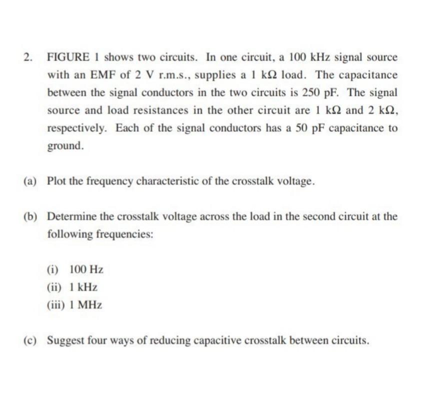 Solved 2. FIGURE 1 shows two circuits. In one circuit, a 100 | Chegg.com