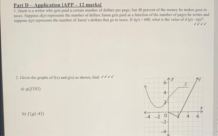 Solved 4. Consider the tables of values for the two | Chegg.com