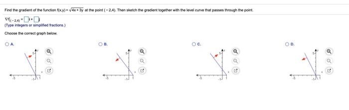 Solved Find the gradient of the function fxy)=1x+3y at the | Chegg.com