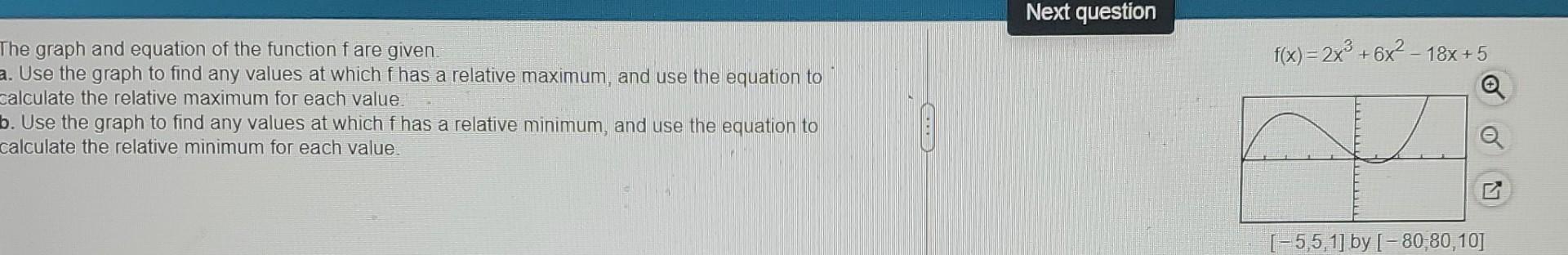 Solved The graph of a function fis given. Use the graph to | Chegg.com