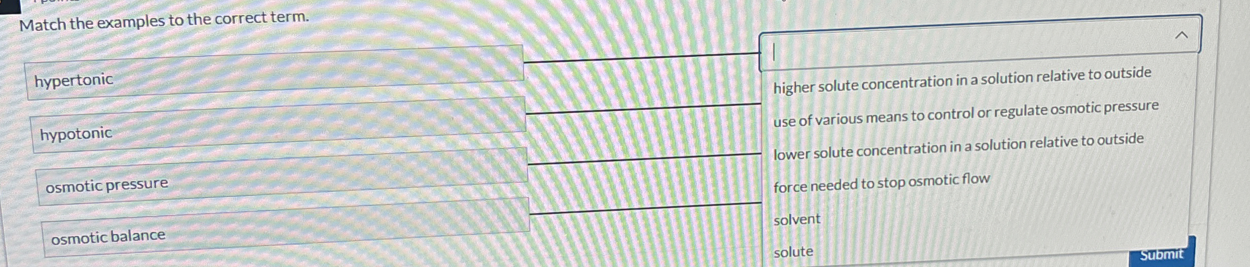 Solved Match the examples to the correct | Chegg.com
