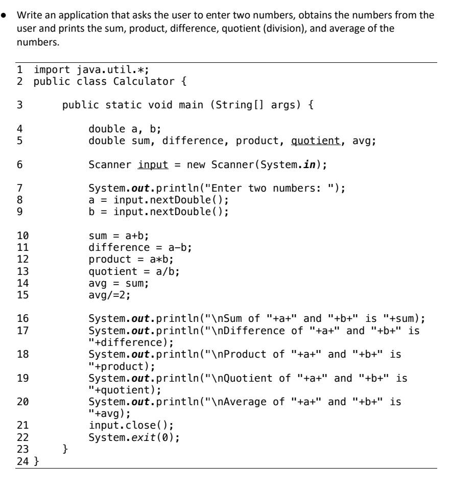Solved - Write an application that asks the user to enter | Chegg.com