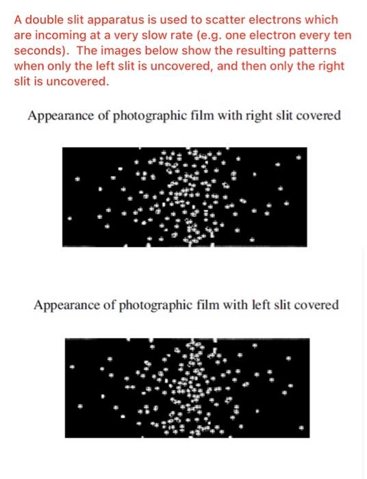 Solved A double slit apparatus is used to scatter electrons | Chegg.com
