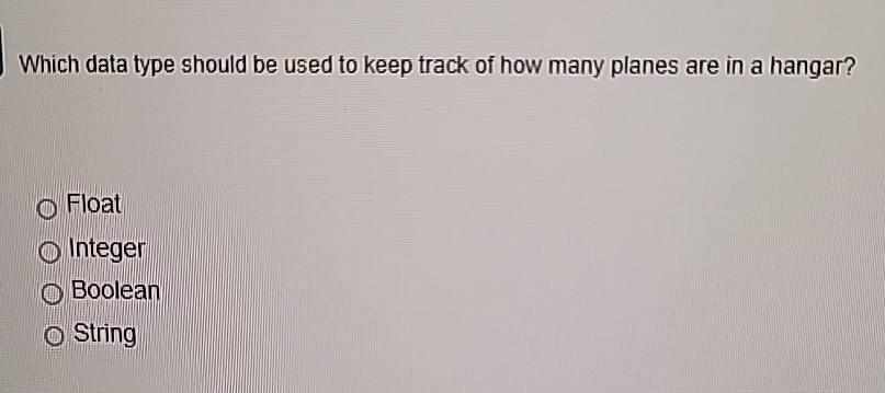 Solved Which data type should be used to keep track of how | Chegg.com
