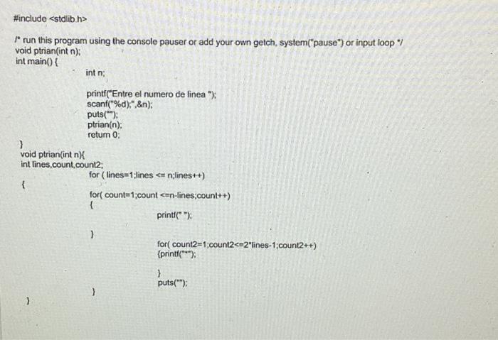 Solved " run this program using the console pauser or add | Chegg.com