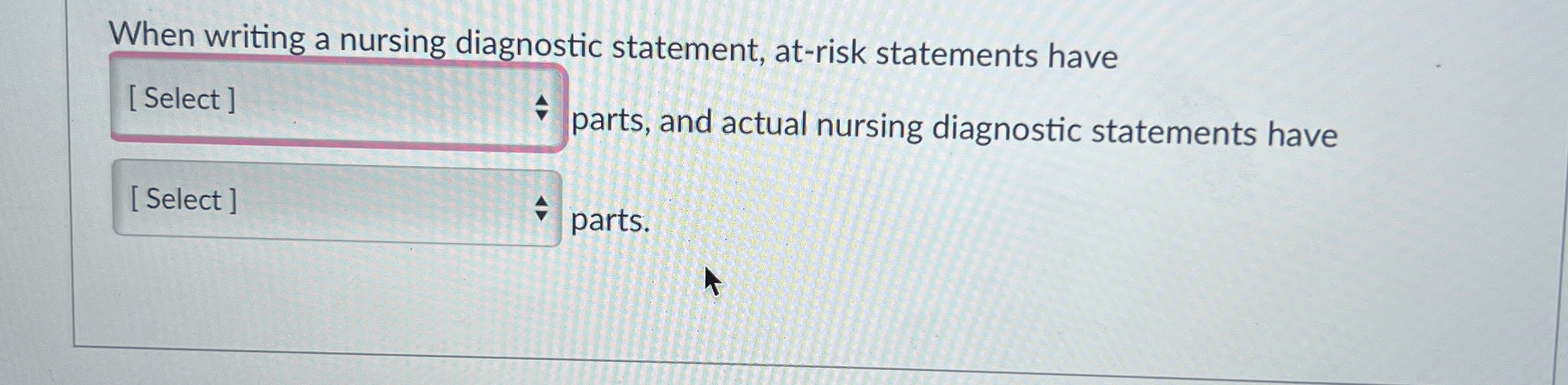 Solved When writing a nursing diagnostic statement, at-risk | Chegg.com