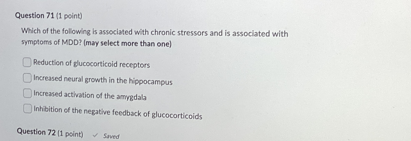 Solved Question 71 (1 ﻿point)Which of the following is | Chegg.com