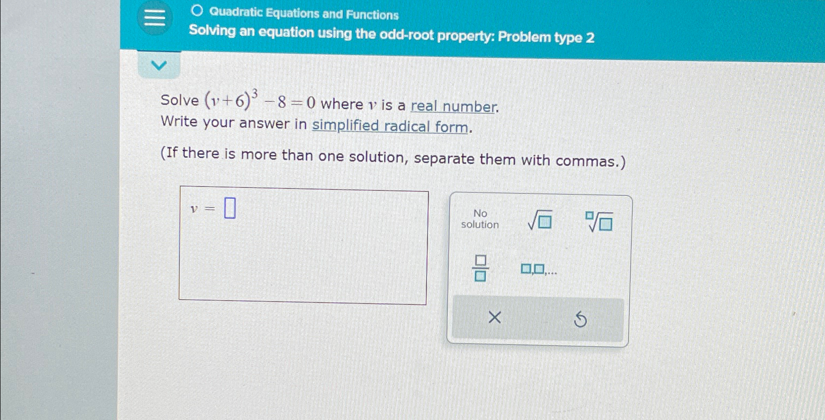 Solved Quadratic Equations and FunctionsSolving an equation | Chegg.com