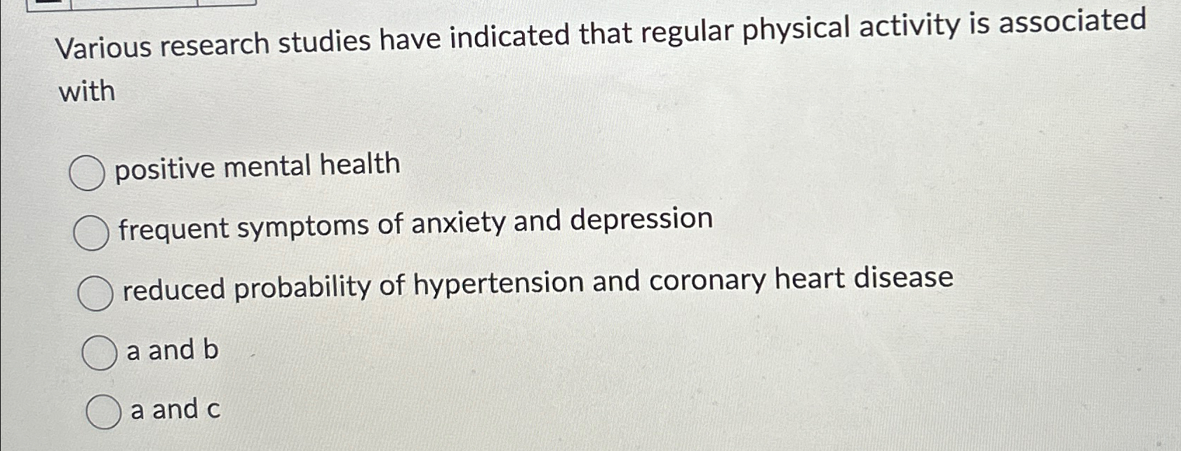 Solved Various research studies have indicated that regular | Chegg.com
